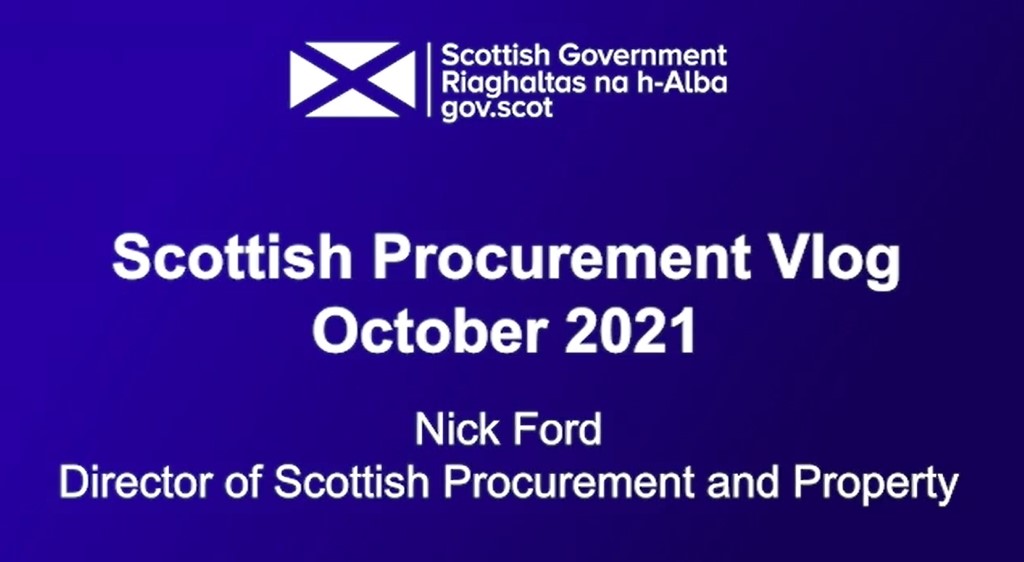 Public Procurement and Property Scottish Procurement vlog with Nick ...